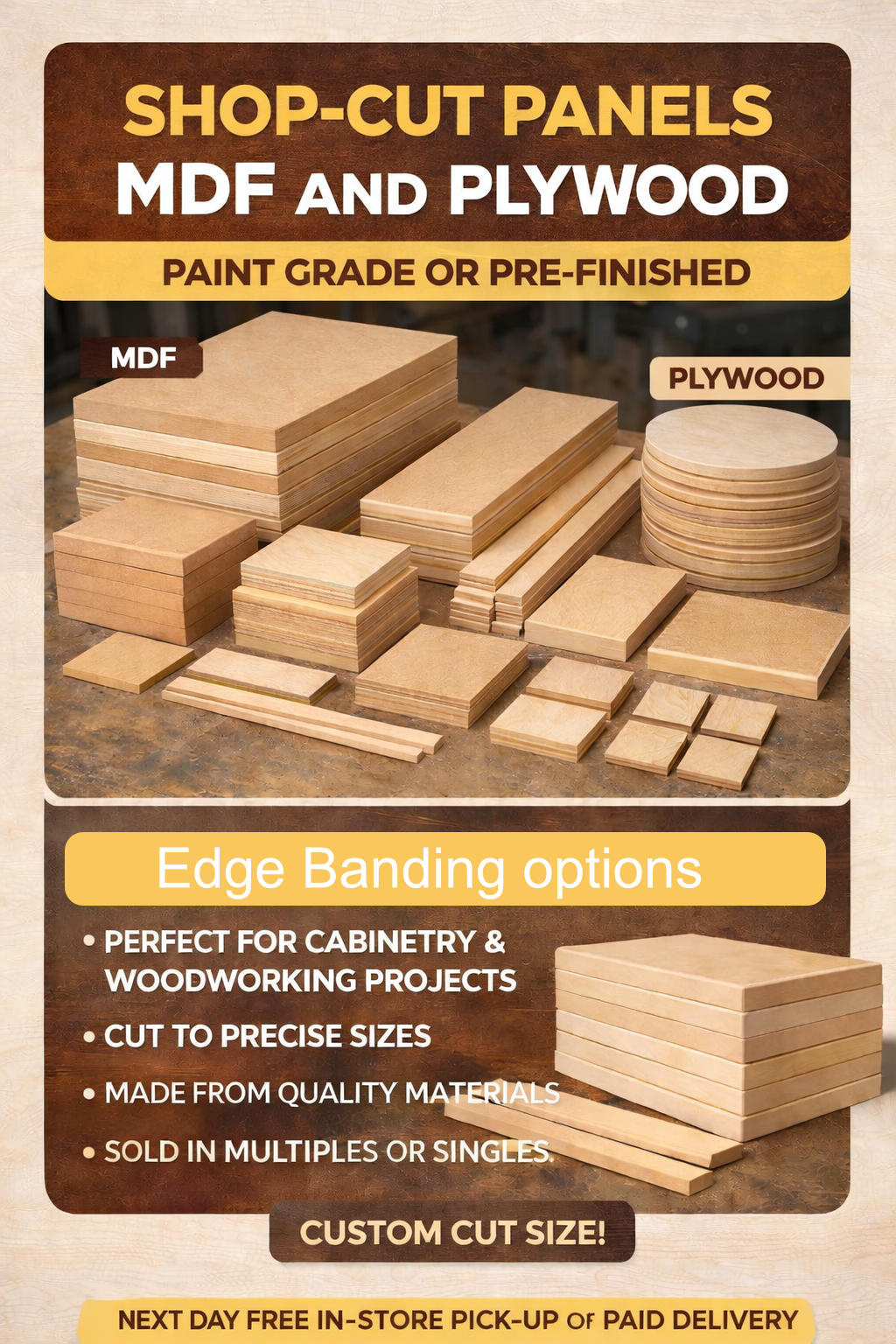 Shop-Cut Panels